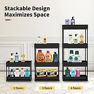 Under Sink Organizers 2 Pack, 2 Tier Sliding Under Bathroom Cabinet Storage Drawer Organizer with Hooks, Hanging Cup, Dividers for Bathroom, Kitchen Multi-Purpose, Under Sink Organizers and Storage