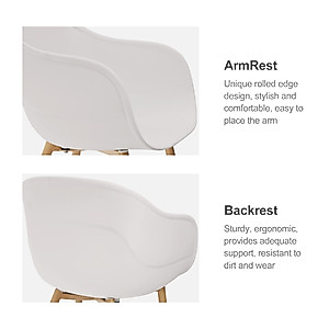 Arm Modern Chairs with Metal Legs for Living, Bedroom, Kitchen, Dining,Lounge Waiting Room, Restaurants, Cafes, Set of 2…