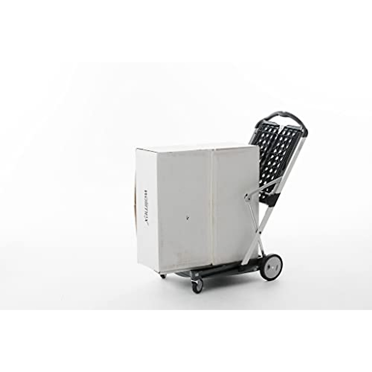 CLAX® The Original | Made in Germany | Multi use Functional Collapsible Carts | Mobile Folding Trolley | Shopping cart with Storage Crate | Platform Truck (Grey)
