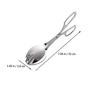 RUNROTOO Salad Holder Salad Tongs Scissor Buffet Salad Tong Catering Serving Tongs Salad Tongs for Serving Salad Tongs Metal Buffet Serving Tongs Food Clip Stainless Steel Mini Cutlery Rack