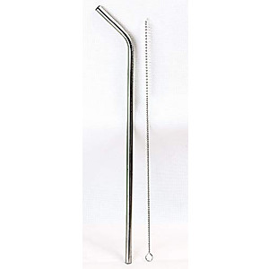 2 JUMBO 14" Stainless Steel Straws 100 oz HUGE SUPER LONG Drinking Wide Compatible With Whirley Insulated Travel Mug FOAM Truck Stop Cups