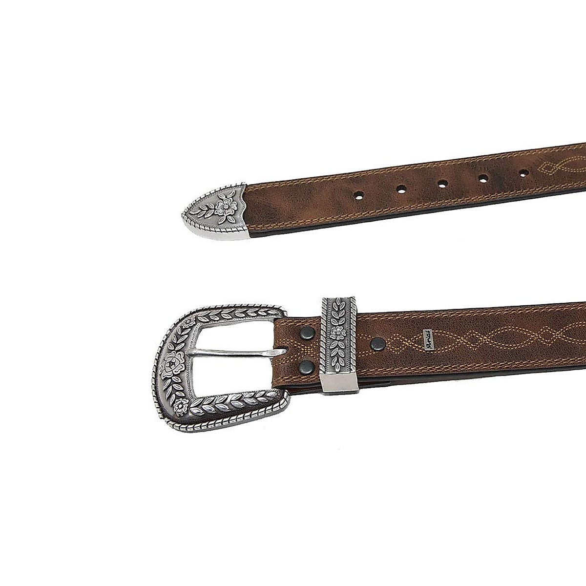 ARIAT Women's Fatbaby Center Stitch Belt, Brown, 34