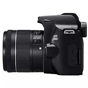 Canon EOS 250D / Rebel SL3 DSLR Camera w/EF-S 18-55mm F/4-5.6 STM Zoom Lens + 55-250mm f/4-5.6 is STM Lens + 64GB Memory, Case, Tripod, Flash, Remote, and More (34pc Bundle) (Renewed)