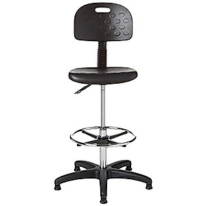Safco Products 6912 Soft Tough Extended Height Deluxe Workbench Chair, Black
