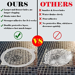 MYLFBT 36 PCS Circular Disposable Shower Drain Hair Catcher Mesh Stickers,Shower Drain Covers for Bathroom and Kitchen Sink Strainers,Suitable for Pet Hair Collection,Bathroom Essentials