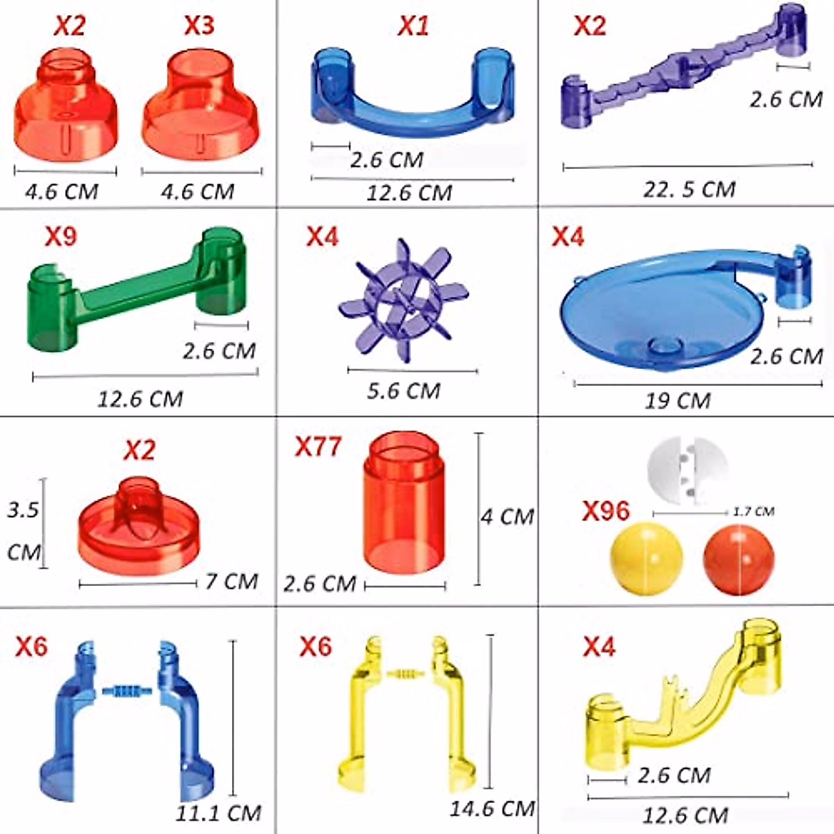 WTOR 216PCS Marble Run Super Set - Marble Maze Game Educational Learning Building Blocks Toys Gift for Boys Girls Kids Children