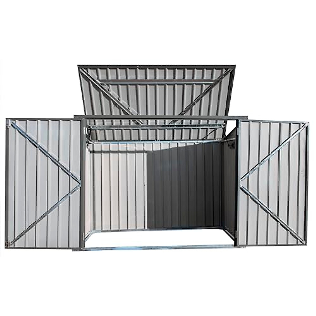 Arrow Sheds 6' x 3' Outdoor Steel Storage Shed, Grey