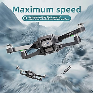 le-idea Drone with Camera 4K Brushless Motor 2 Cameras Drones for Adults 40km/h Max Speed Level 4 Wind Resistance 5GHz WiFi FPV Quadcopter for Beginners IDEA16