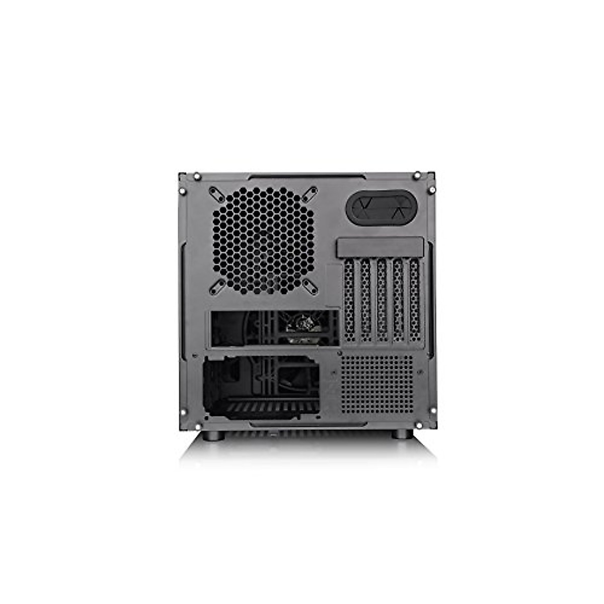 Thermaltake Core V21 SPCC Micro ATX, Mini ITX Cube Gaming Computer Case Chassis, Small Form Factor Builds, 200mm Front Fan Pre-installed, CA-1D5-00S1WN-00 Black
