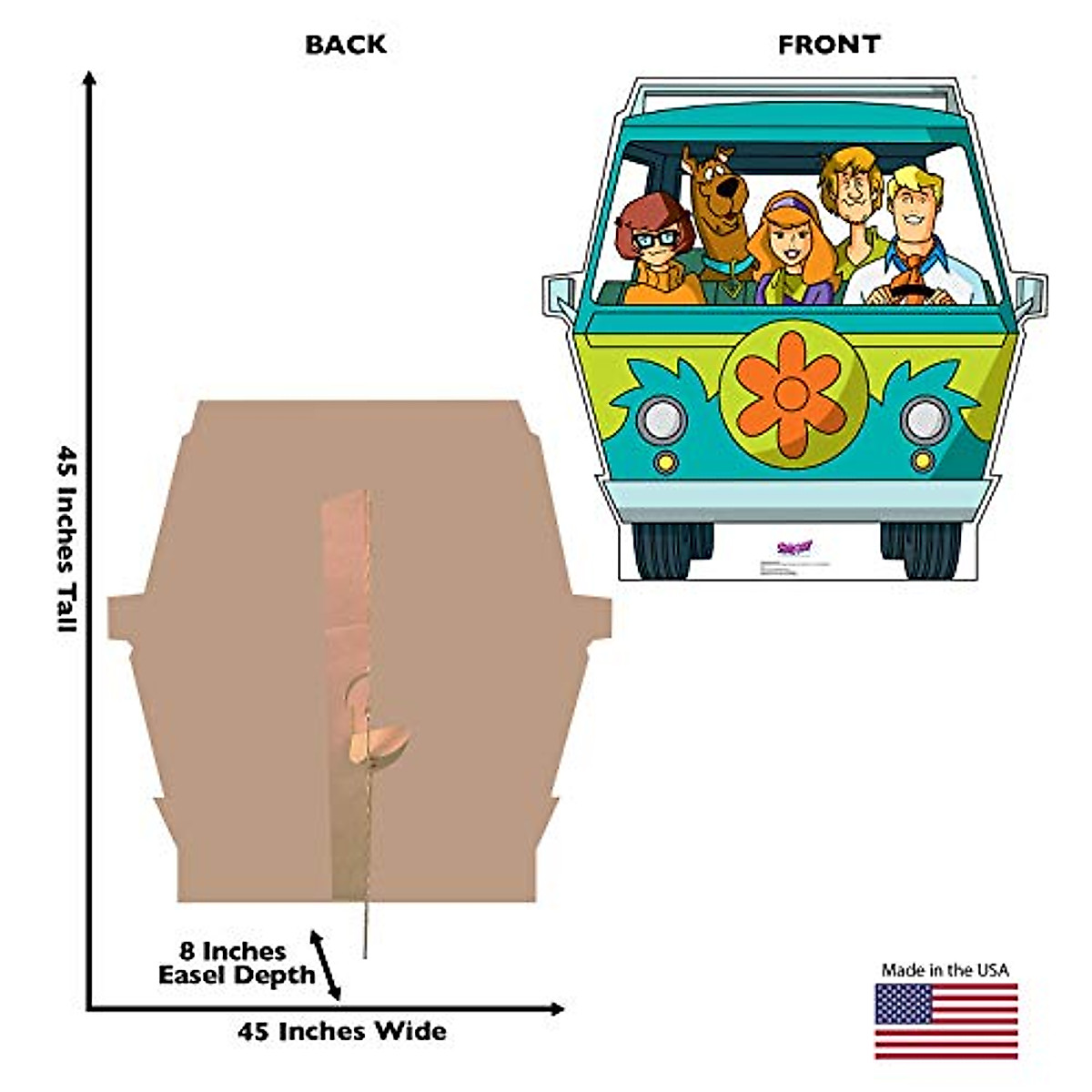 Cardboard People Mystery Machine Life Size Cardboard Cutout Standup - Scooby-Doo! Mystery Incorporated