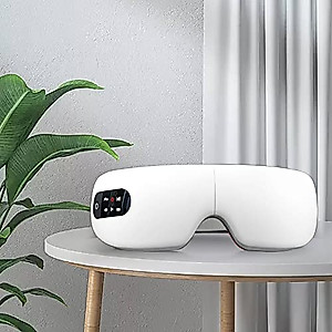 npkgvia The Eye Massager with Heat is Used to Relax and Reduce Eye Fatigue The Black Eye Bag is an Ideal Wearable Dildo (White, 19x14.5x9.8cm)
