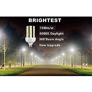 TSEXES 120W LED Corn Cob Bulb,E26/E39 Mogul Base Lamp, 6000K Daylight 18000LM Replacement 400-600 Watt Metal Halide HID HPS CFL, for Garage Warehouse Parking lot High Bay Work Shop Lamp