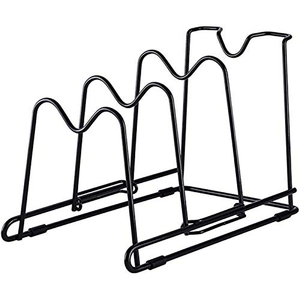 DRNKS Iron Rack Dish Rack Kitchen Pot lid Rack Storage Box Shelf Storage Pot lid Multi-Function Pot Holder Spoon Rack Foldable Suitable for Kitchen