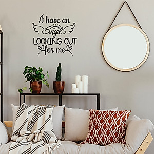 7 Pcs Vinyl Wall Quotes Stickers Memorial Wall Decals Peel and Stick Saying Sticker Because Someone We Love is in Heaven Wall Decal for Losing Home Living Room Decor