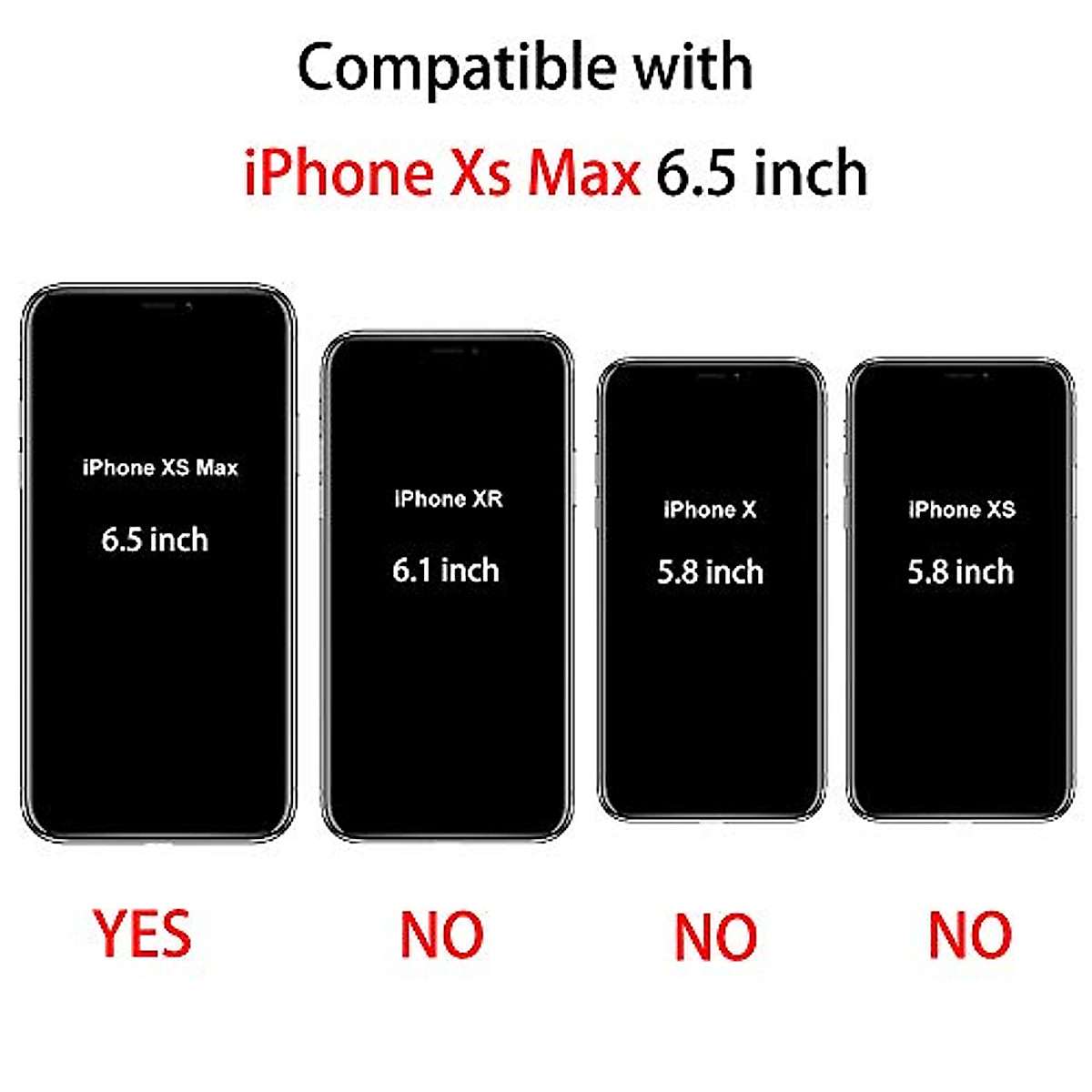 TENOC Phone Case Compatible for iPhone Xs Max, Clear Cases Slim Cute Soft TPU Cover Protective Bumper 6.5 Inch