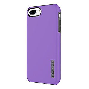 iPhone 8 Plus Case, iPhone 7 Plus Case, Incipio Premium DualPro Shockproof Hard Shell Hybrid Rugged Dual Layer Protective Outer Shell Shock and Impact Absorption Cover (5.5 Inch) - Purple/Charcoal