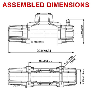 RUGCEL WINCH 12000lb New Waterproof Electric Synthetic Rope Winch 12V with Hawse Fairlead, 2 in 1 Wireless Remote,Black Rope，for Truck SUV