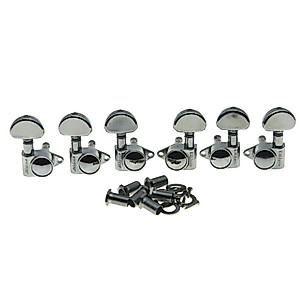 Wilkinson 3x3 ROTO Style Full Size Sealed Guitar Tuners Tuning Keys Pegs Guitar Machine Heads Fits USA Les Paul or Acoustic Guitars Chrome