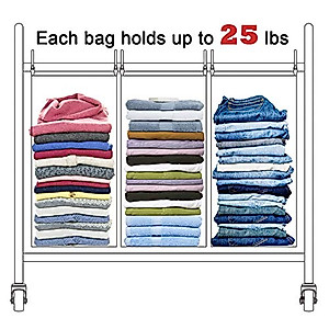 STORAGE MANIAC 2 Pack Laundry Sorter Replacement Bags, No Hangers, Laundry Hamper Cart Removable Replacement Bags, Laundry Storage Organizer Replacement Bags, Gray