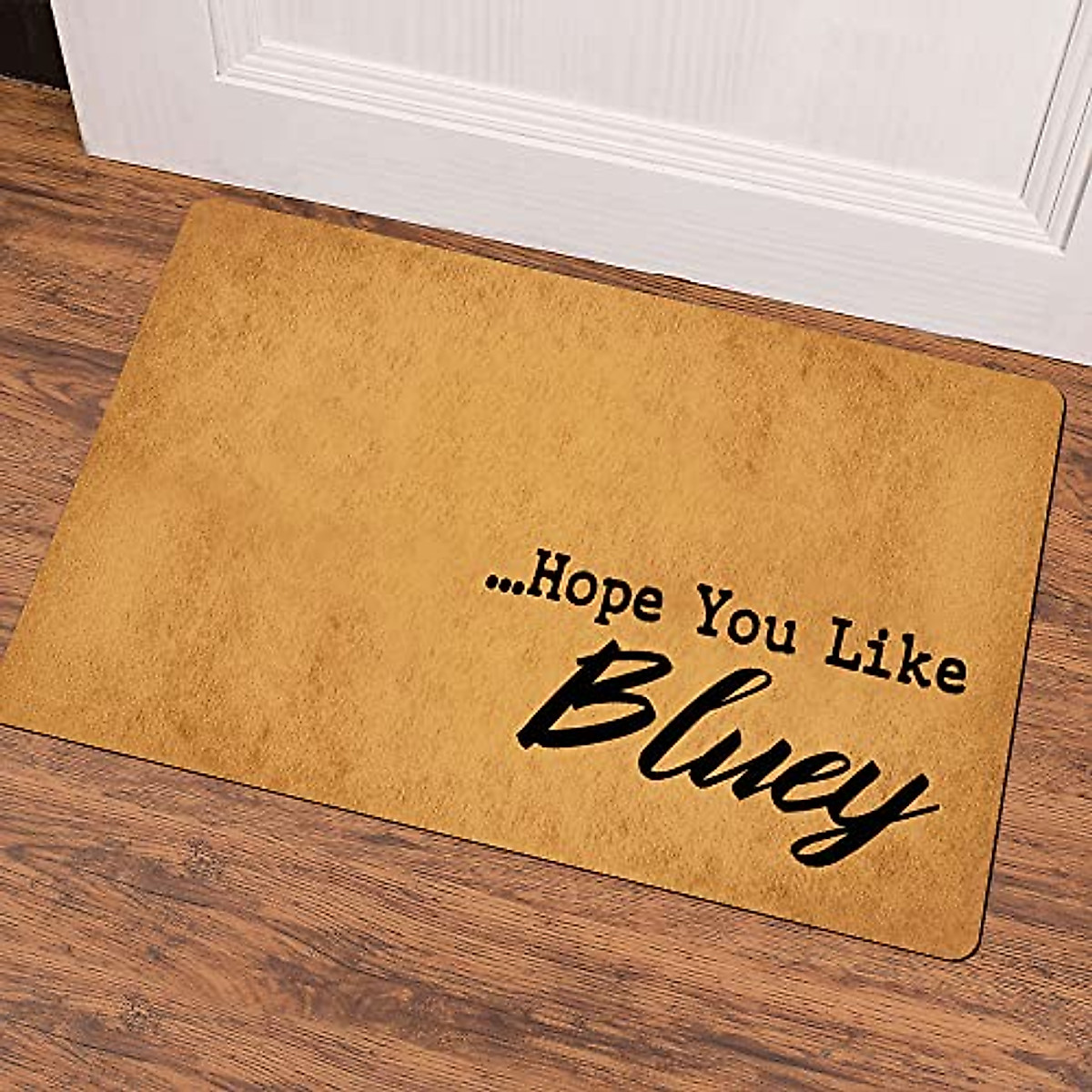 Entrance Floor Mat Hope You Like Bluey Funny Doormat Door Mat Decorative Indoor Non-Woven 23.6 by 15.7 Inch Machine Washable Fabric Top