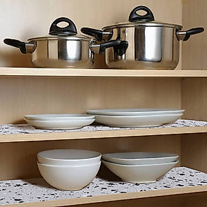 DwellAid 12inx50ft Shelf Liner for Kitchen Cabinets Non Adhesive White Kitchen Drawer Liner, Waterproof Shelf Liner Durable Anti-Slip for Kitchen Cabinets Shelf Liner