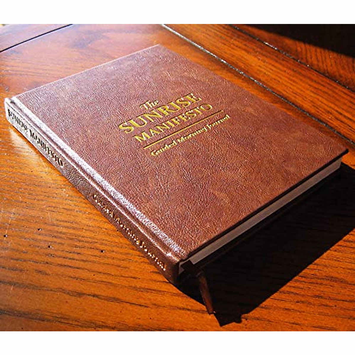 SaltWrap The Sunrise Manifesto Guided Morning Journal (Brown) - Minimalist Morning Pages for Gratitude, Productivity, and Focus