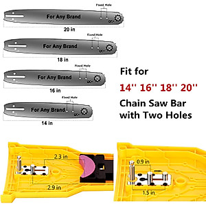 shuoguoleilei Chainsaw Sharpener, Chainsaw Sharpening Kit Chain Saw Blade Sharpener Fast Sharpening Stone Grinder Tools Bar Mounted Fit for 14 16 18 20 Inches with 5 Whetston (Red)