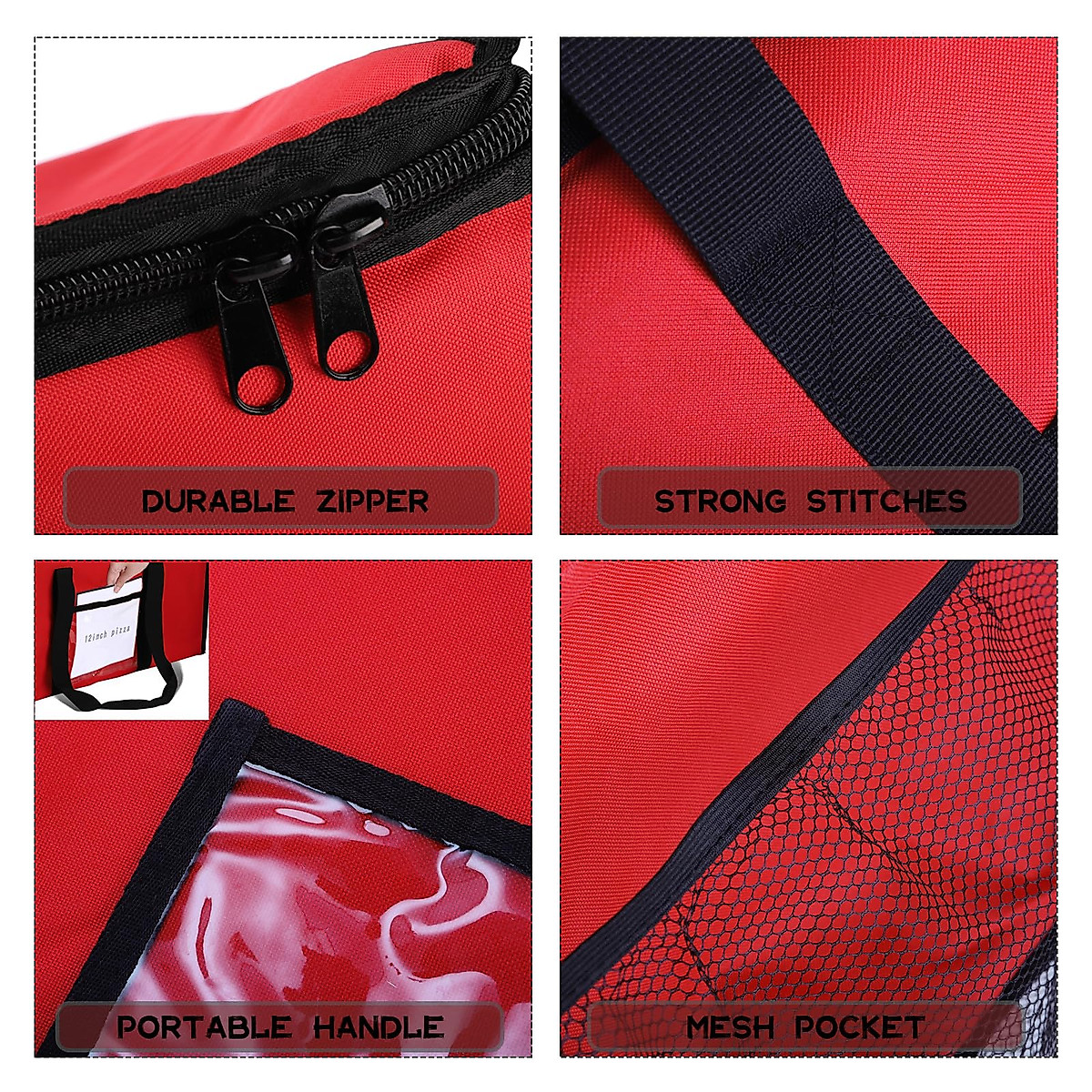 ZOOFOX Insulated Food Delivery Bag, XXXL Premium Commercial Catering Thermal Bag for Cold and Hot Food Transport, 22" x 16" x13" Insulated Cooler Bag for Grocery, Car, Picnic, Beach, Camping