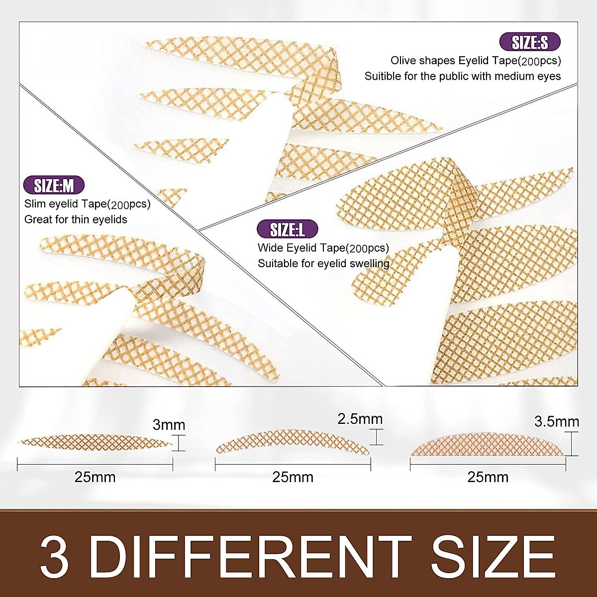 Double Eyelid Stickers,Eyelid Tape,Invisible Eyelid Tape,600 Pcs Natural Invisible Single Side Eyelid Tape Stickers with Fork Rod & Tweezer,Instant Eyelid Lift,Perfect for Droopy,Uneven,Monolids