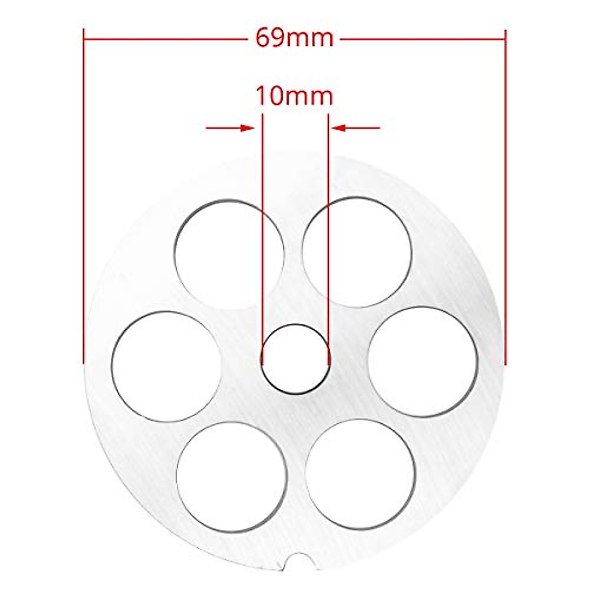 #12 Stainless Steel Meat Grinder Plate Discs Blades for Kitchenaid Mixer FGA Food Chopper and Hobart, LEM, Cabelas, Weston, MTN Meat Grinders
