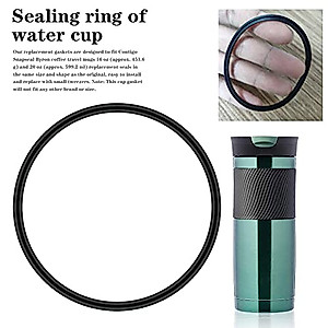 pulunto 4Pcs Replacement Gasket for Contigo Snapseal Byron Travel Mug 16oz & 20oz, Silicone Lid Seal Leak-Proof for Contigo Coffee Travel Tumbler