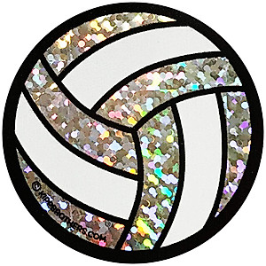 Assorted Volleyball Sports Sparkle Sticker Sheet Pack - 102 Stickers