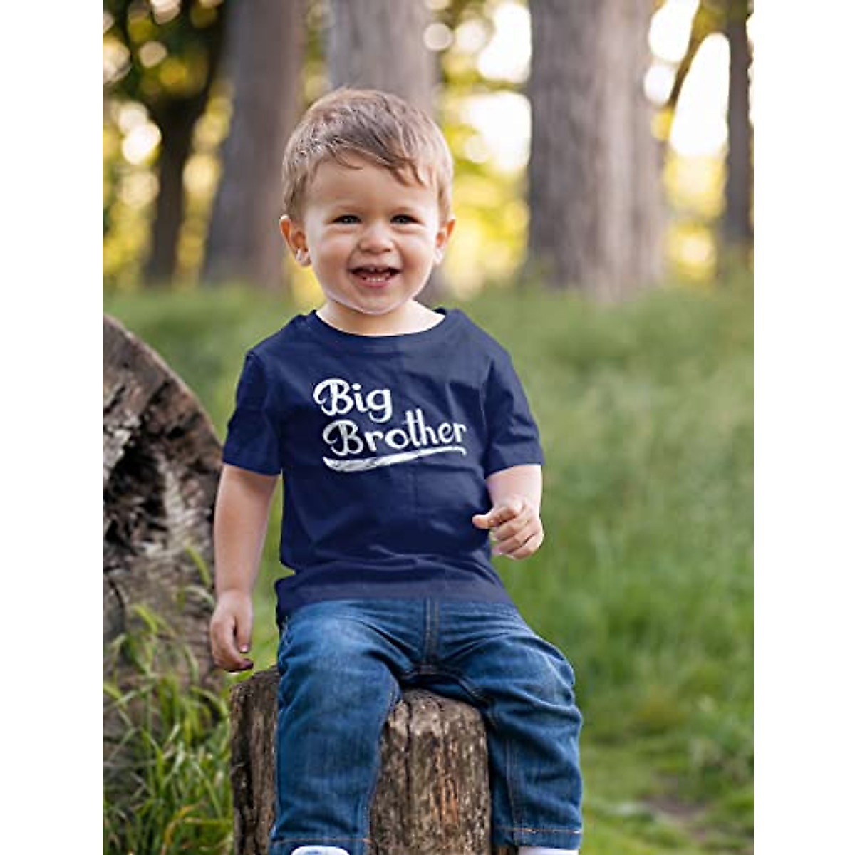 Big Brother Shirt Little Brother Boys Matching Outfits Brothers Sibling Shirts Kids Shirt Navy/Baby Navy Kids Shirt 5/6 / Baby Newborn