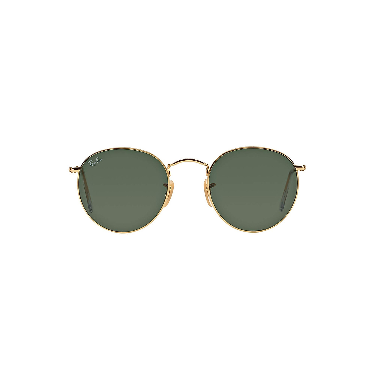 Ray-Ban RB3447 Round Metal Sunglasses + Vision Group Accessories Bundle unisex-adult (Arista/Crystal Green (001), 50)