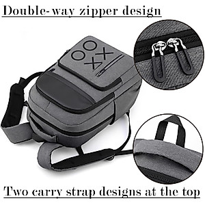 YB-OSANA Game Cosole Backpack Travel Bag Travel Carrying Case for PS5/PS4 Console and Accessories (Grey)