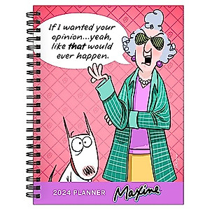 TF PUBLISHING 2024 Maxine Medium Weekly Monthly Planner | Goals & Expense Trackers | Planner Monthly and Weekly with Organizer Stickers | 12 Month Calendar Planner for Women | 6.5" x 8"