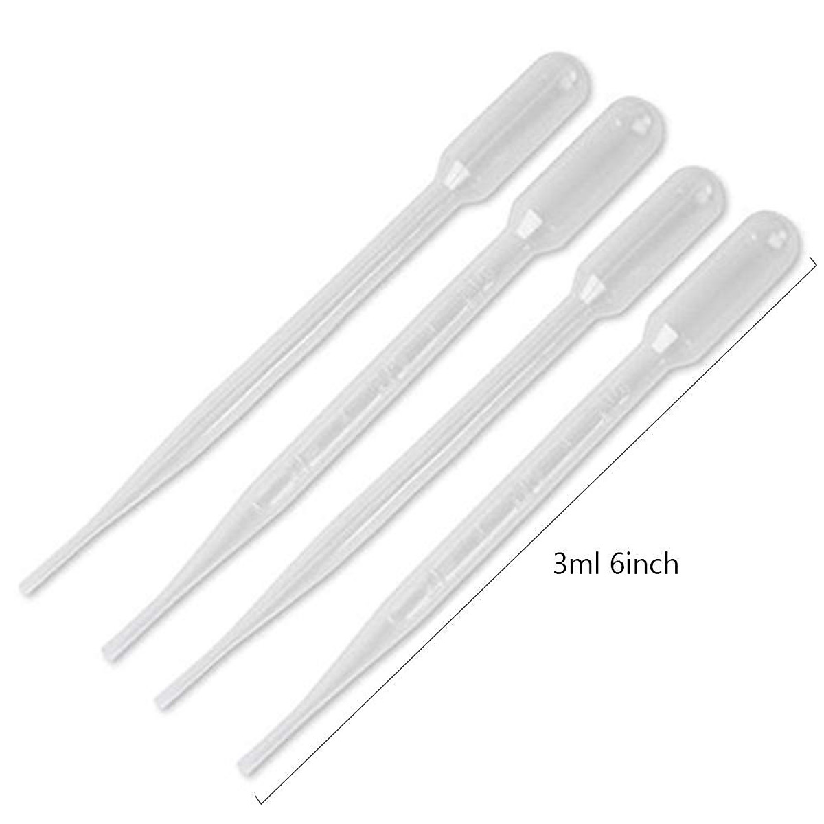 300PCS 3ML Plastic Transfer Pipettes,Disposable Graduated Transfer Pipettes Dropper for Essential Oil Mixture, Scientific Experiment, Make up Tool