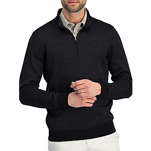 Three Sixty Six Dry Fit Pullover Sweaters for Men - Quarter Zip Fleece Golf Jacket - Tailored Fit