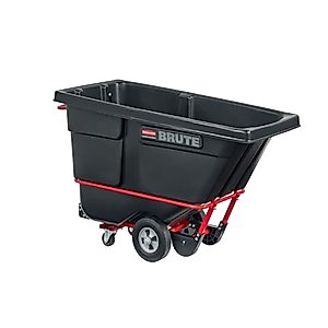 Rubbermaid Commercial FG130500BLA Forkliftable Polyethylene Dump Truck, 850-Pound Capacity, Black