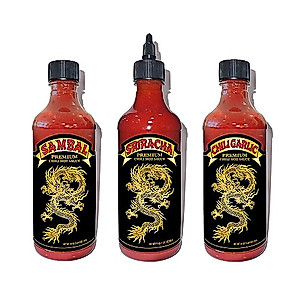 Underwood Ranches New Dragon Collection With Dragon Sriracha, Chili Garlic, and Sambal