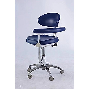 Aphrodite Dental Stool Assistant Stool Dental Assistant Chair PU Leather Height Adjustable by Purple-Violet