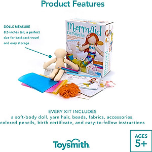 4M Mermaid Doll Making Kit, 8.5 inches