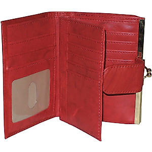 Buxton RFID Double Cardex Wallet One Size Red