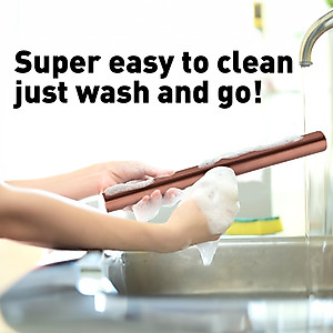 Zulay Kitchen 15.9 inch Professional Stainless Steel Rolling Pin - Lightweight Metal French Rolling Pin - Perfect for Baking, Fondant, Pizza Dough Roller, Dumpling