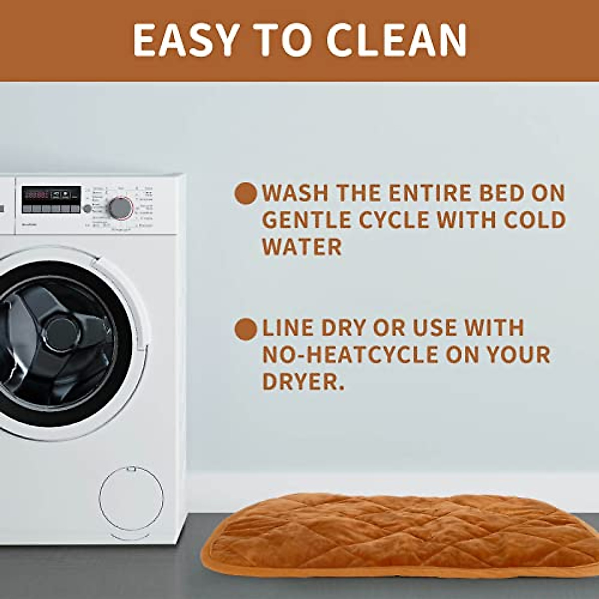 AUPETEK Self-Warming Cat Bed Indoor/Outdoor Super Soft Self Heating Pet Mat Washable Thermal Pad for Cat & Dog……