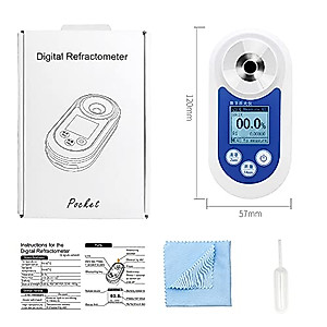 Lnicez Instruments Digital Brix Refractometer, Range 0-55%