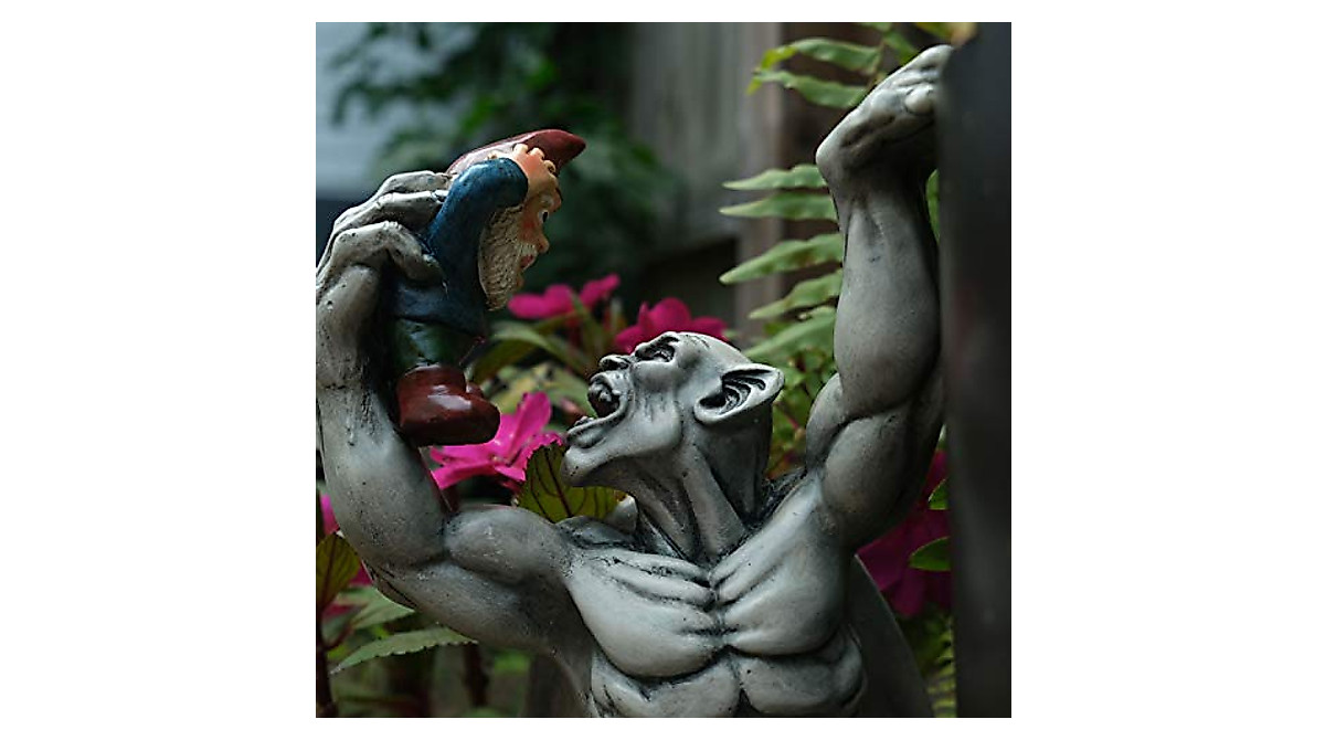Gargoyle Gnome Massacre Fence Hanger | Bella Haus Design