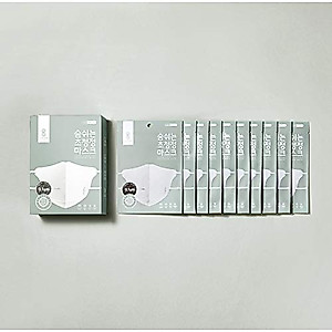 SOOM LAB, Hyper Purifying Breathing Mask, Disposable Face Mask, Elastic Ear Loop, Nanofiber Filter, Washable, Resuable, Pack of 10 (Black)