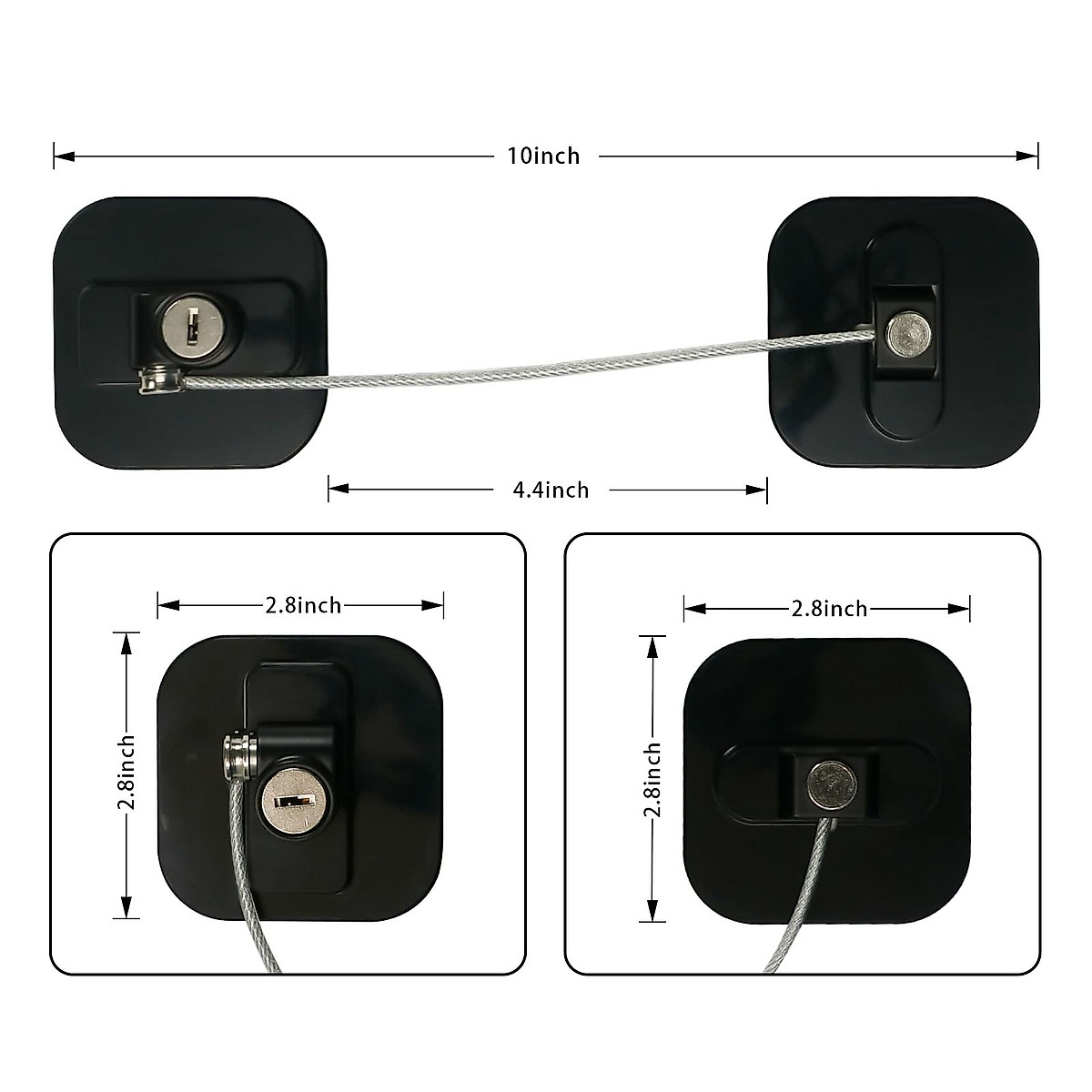PTLOCKMY Protects Locks from Children's Window Accidents and cabinets, Fridge Doors Being Opened, Fridge Lock Strong Adhesive (Fridge Lock - White 1Pack)