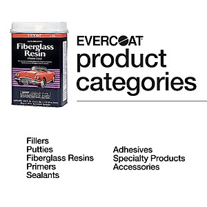 Evercoat Fiberglass Auto Resin - Waterproof & Impact-Resistant Formula - 128 Fl Oz